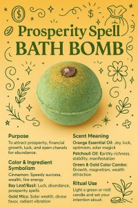 Prosperity Spell Bath Bomb: Abundance Ritual for Wealth Witchcraft ...